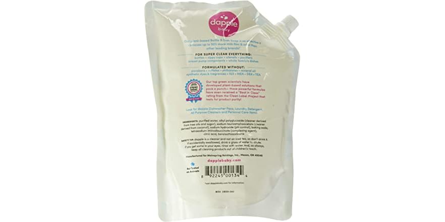 Dapple Refill Pack Baby Bottle and Dish