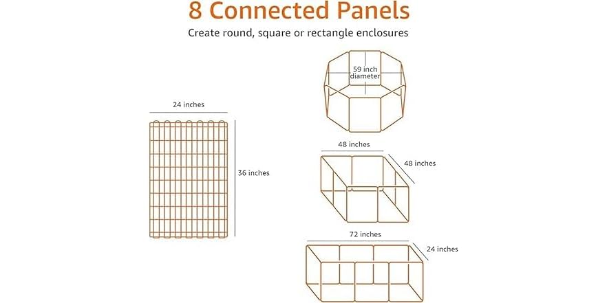 Amazon Basics Foldable Octagonal Metal Playpen