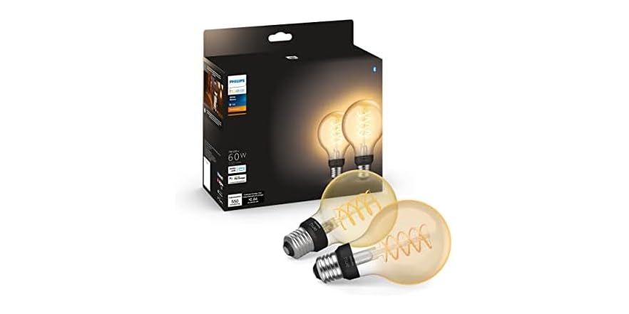 Philips Hue Smart 60W G25 Filament LED Bulb