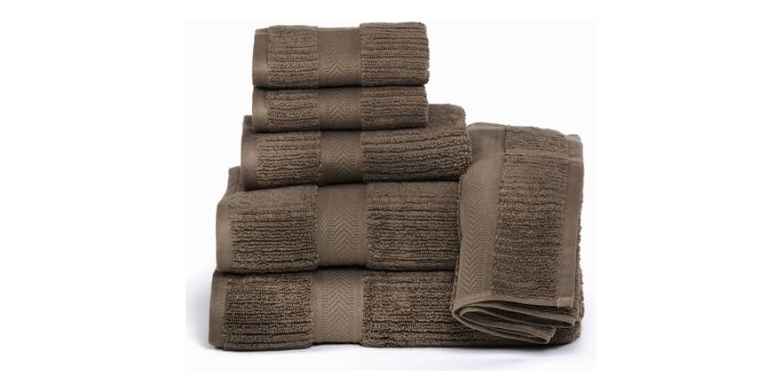 Quick Dry Zero Twist Cotton 6-piece Towel Set