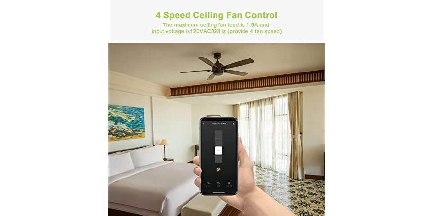 TESSAN Smart Ceiling Fan Control, 4-Speed