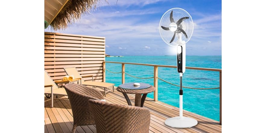 18” Rechargeable Fan with LED & Powerbank