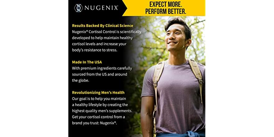 Nugenix Cortisol Control for Men, 180-Count