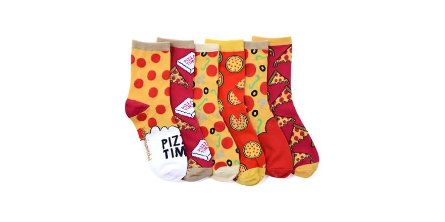 LittleMiss Matched Smelly Sock Pizza 6pk