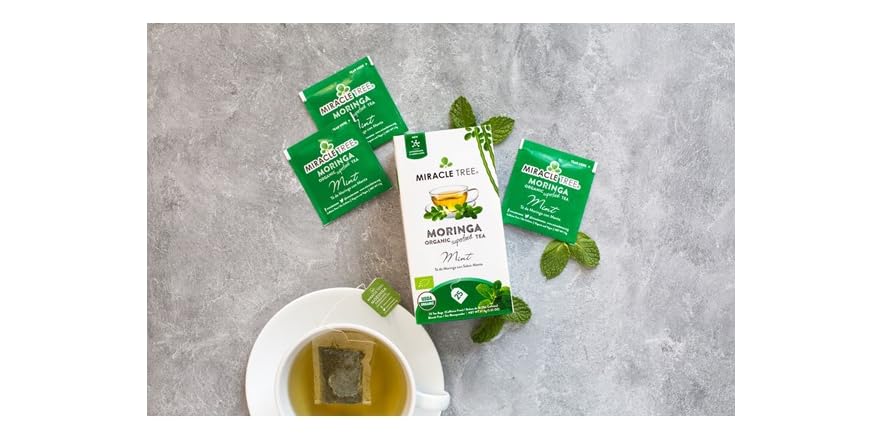 (6 pack) Miracle Tree's Organic Moringa Tea, Mint
