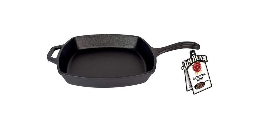 Jim Beam Cast Iron Square Skillet