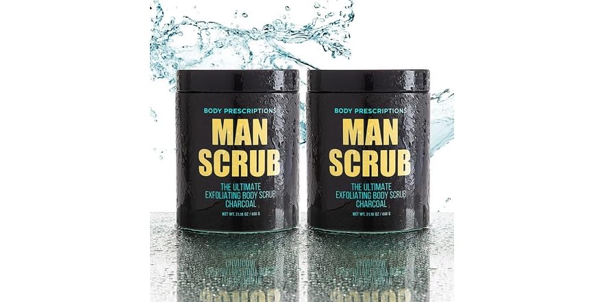 (2 Pack) Body Prescriptions Man Scrub Charcoal