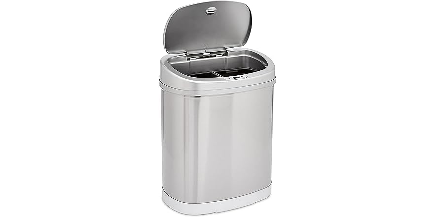 Amazon Basics Automatic Hands-Free Trash Can (Open Box)