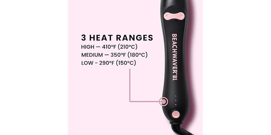 Beachwaver B1 Rotating Curling Iron in Midnight Rose