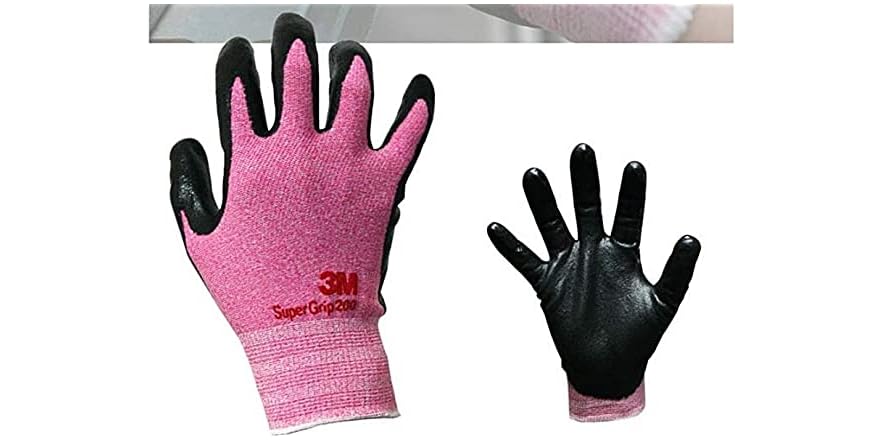 3M Work Gloves, 5 Pairs(Medium, Pink)