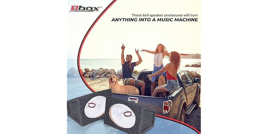 (NEW) Atrend Bbox Pro 6x9 Audio Tuned Car Speaker Boxes & Enclosures (Pair)