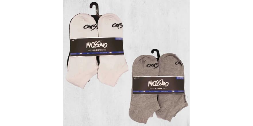 20-Pairs Mossimo No Show Socks