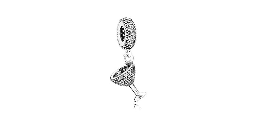 Pandora Pave Cocktail Glass Charm (Open Box)