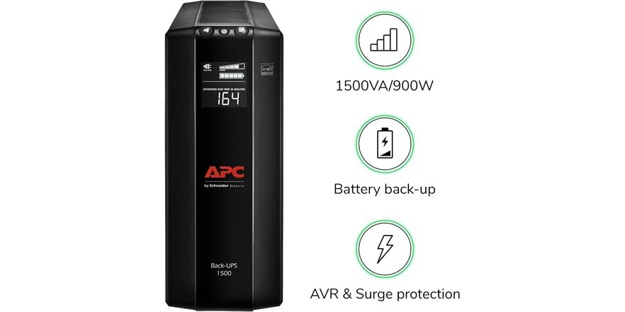 APC UPS 1500VA Battery Backup & Surge Protector