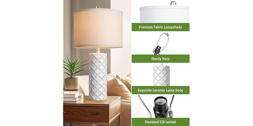 VerRon Farmhouse Table Lamps