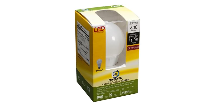 A19 5000K 800 Lumen LED Bulb Six Pack