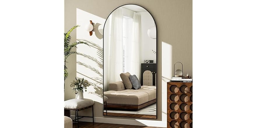 Wall Mount Arched Full Length Mirror