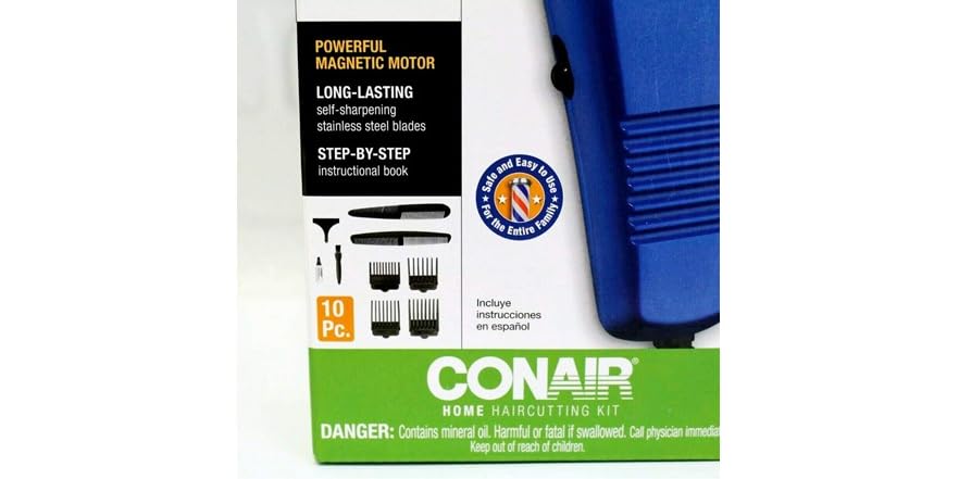 CONAIR Basic Cut Hair Clippers 10 PC Set
