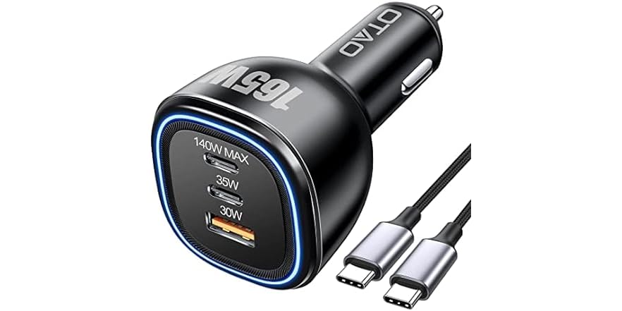 USB C Fast Charge Car Charger Adapter