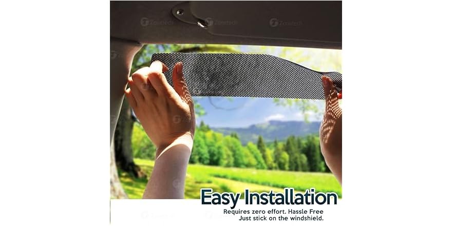 Zone Tech SS0005 Cling Glare Reducer Sun Shade Side Window