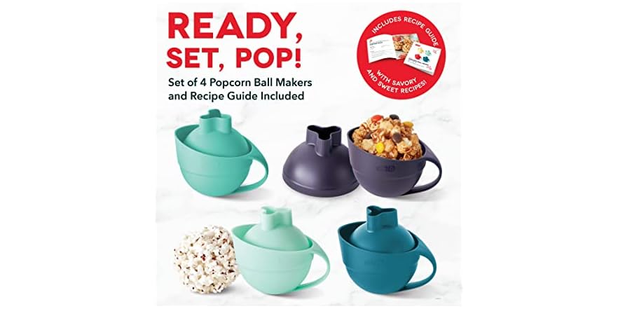 Dash Popcorn Ball Maker, Set of 4
