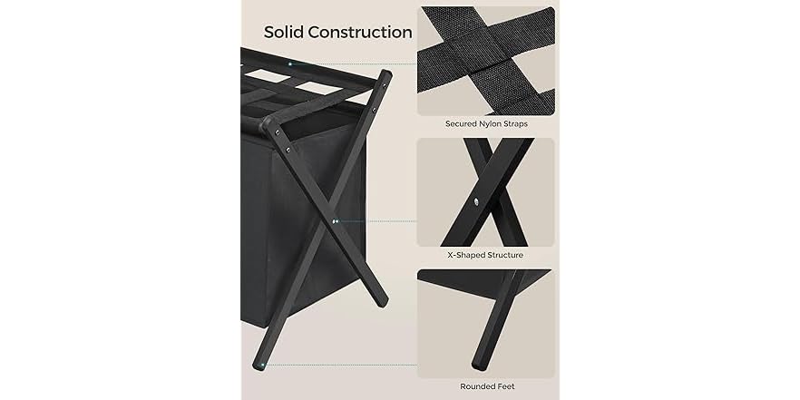SONGMICS Luggage Rack with Removable Bag