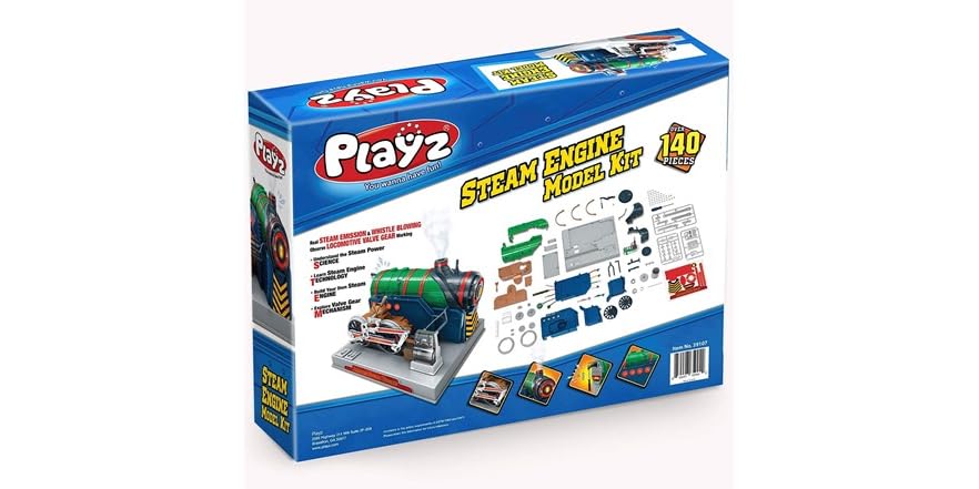 Playz Train Steam Engine Model Kit- STEM