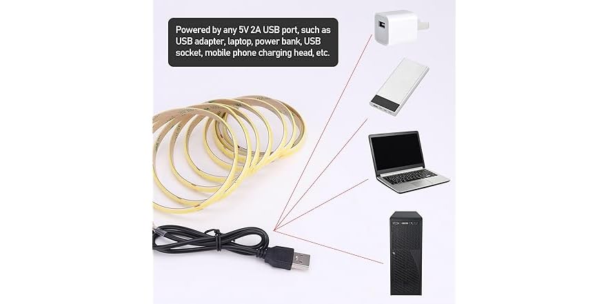 USB Powered LED Adhesive Light Strip