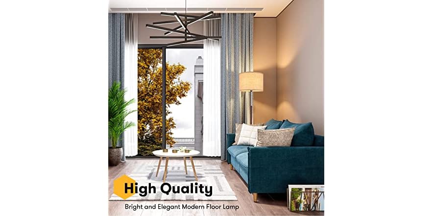 VerRon Modern Tall Standing Floor Lamp