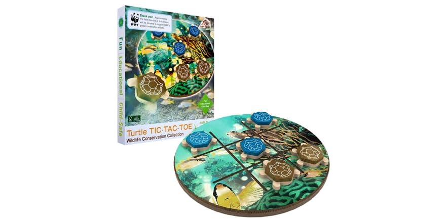 Turtle Tic-Tac-Toe Wooden Game Set