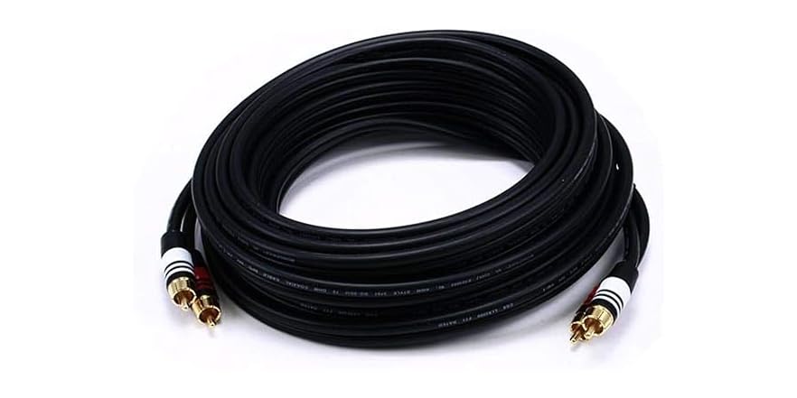 Monoprice 1.5ft Premium 2 RCA Plug/2 RCA Plug M/M 22AWG Cable