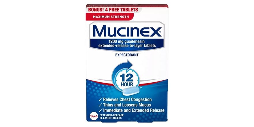 Mucinex Expectorant Tablets 14 CT 4 Pack