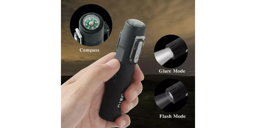 3 in1 Arc Lighter, Flashlight, Compass