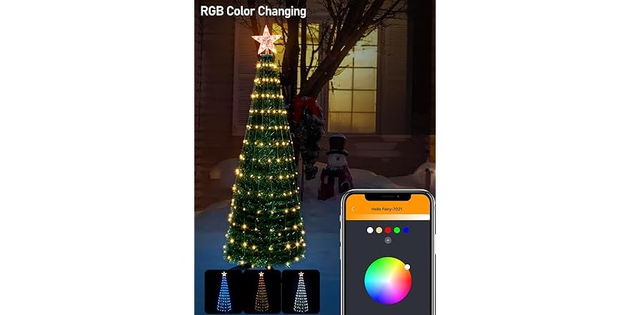 Probro 5Ft Collapsible Christmas Tree Lights
