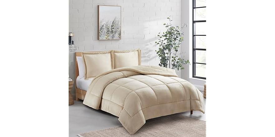 Dante Sherpa Fleece 3Pc Comforter Set