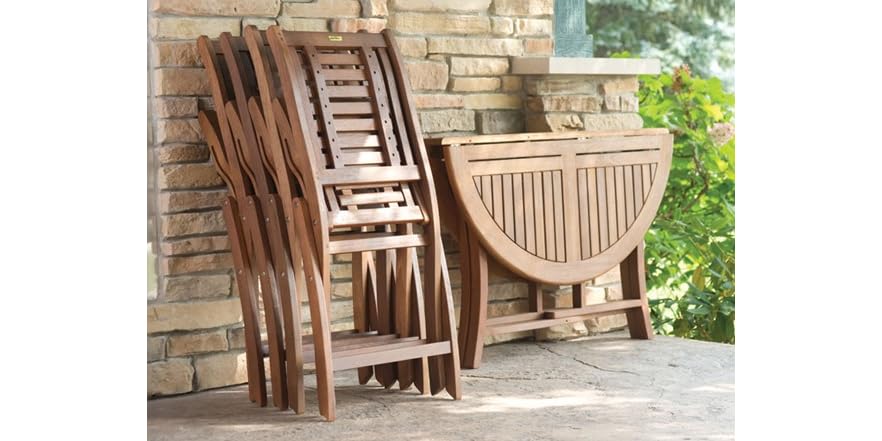 Outdoor Interiors 5-pc Folding Table and Chairs Set