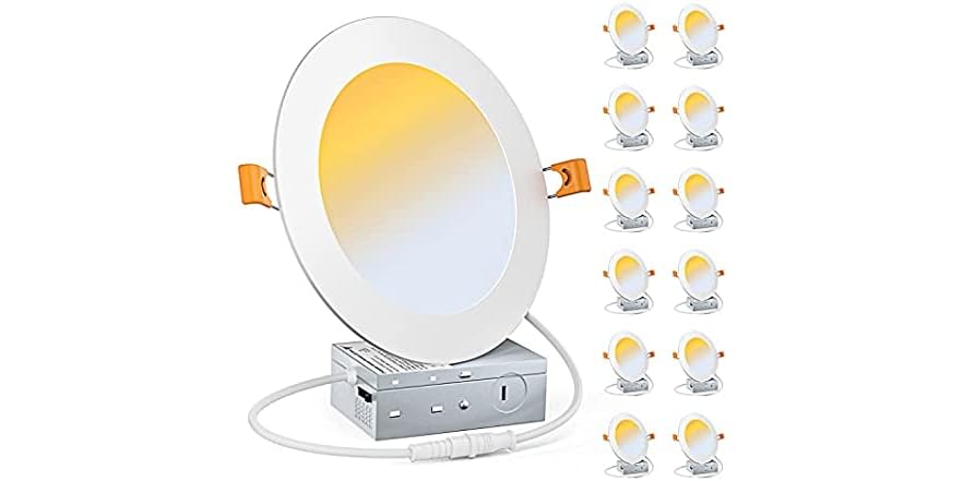 Miootly 6" Recessed Lighting, 12 Pack