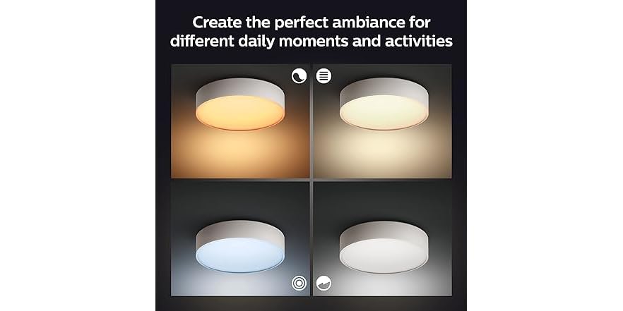 Philips Hue Enrave Medium Ceiling Lamp, White