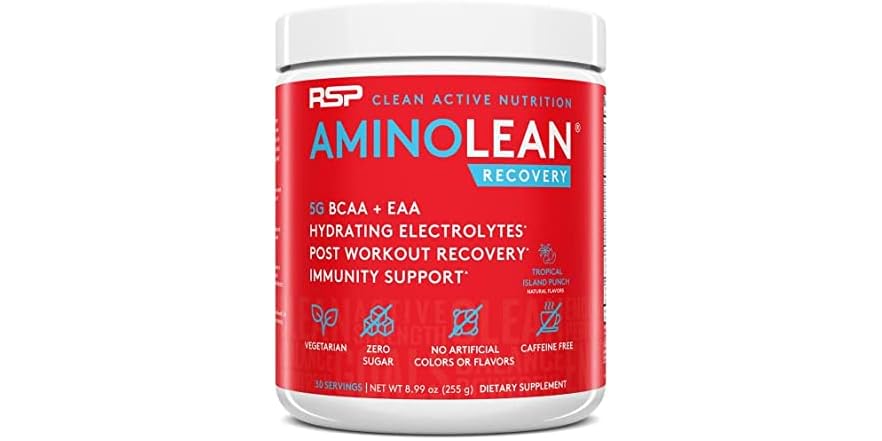 AminoLean Recovery 8.99oz, Island Punch