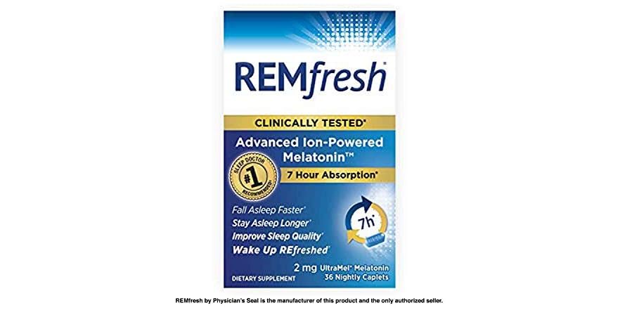 REMfresh 2mg Melatonin Sleep Aid Supplement