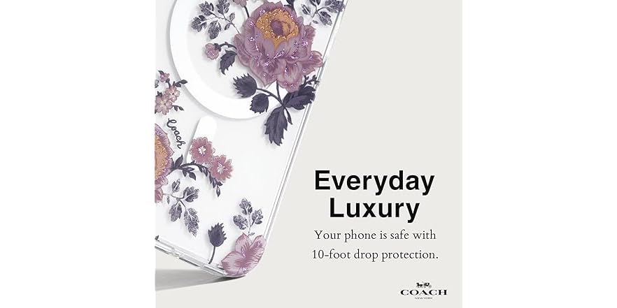 Coach iPhone 15 PRO MAX Case, Compatible with MagSafe