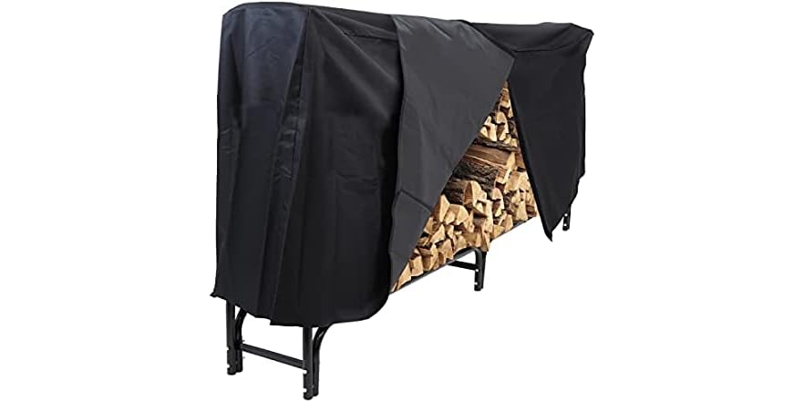 Sunnydaze Firewood Log Rack & Cover, 8Ft