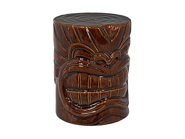 Sunnydaze Tropical Tiki Head Ceramic Garden Side Table