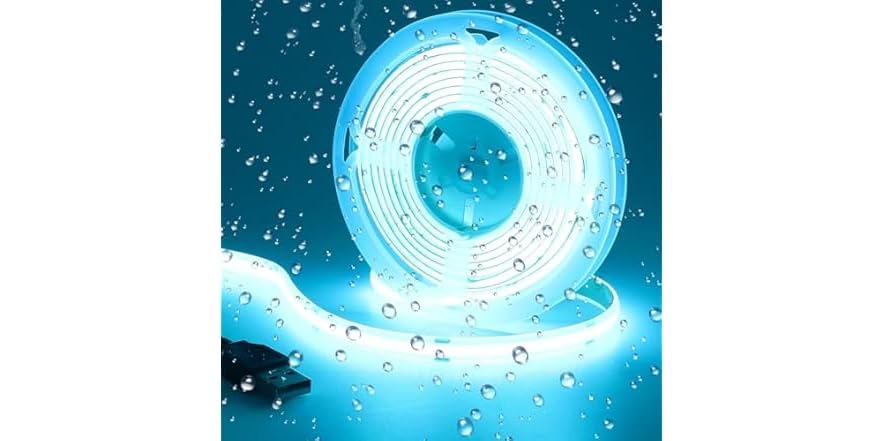 5V USB COB Blue LED Strip Light 2 Pack