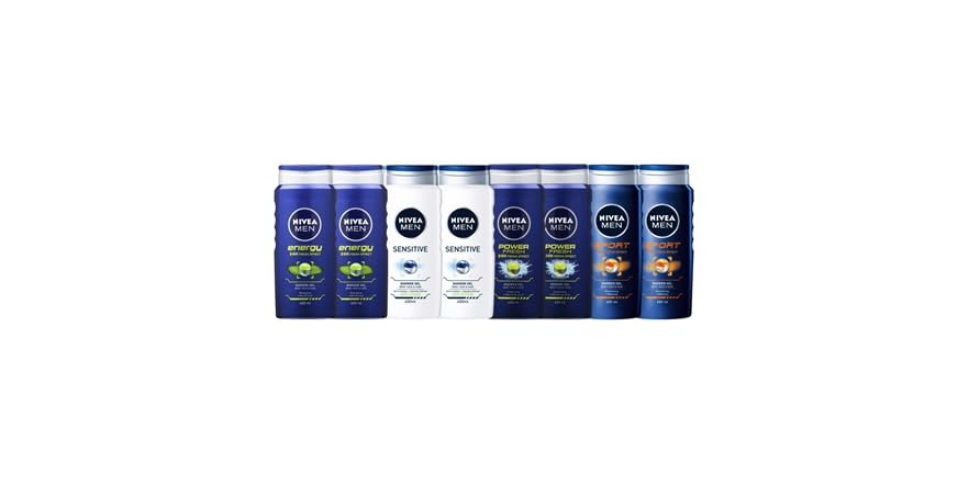 Nivea Men 3-in-1 Shower Gel, 400ml (Pack of 8)