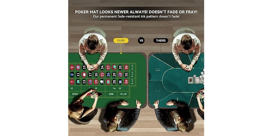 Roll Up Casino Poker Table Mat
