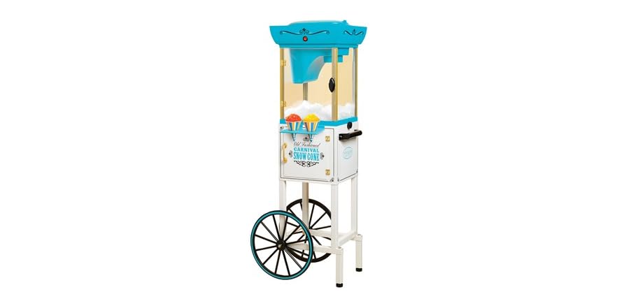 Nostalgia Snow Cone Cart White/Blue