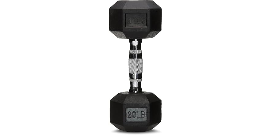 Amazon Basics Rubber Dumbbell 20 lb