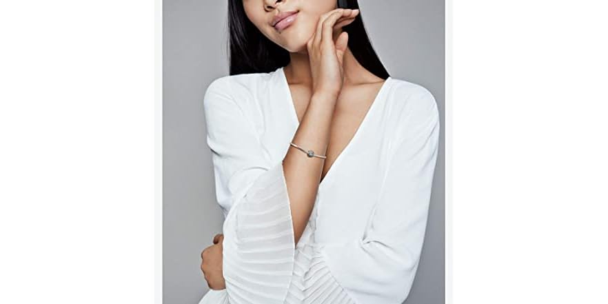 Pandora 798797C01 Teal Pave Daisy Flower, Teal Crystals St (Open Box)