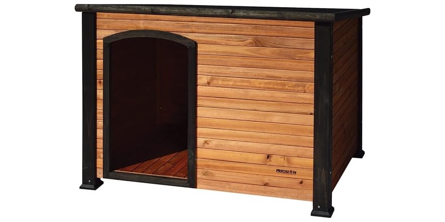 PRECISION PET PRODUCTS Extreme Outback Log Cabin Dog House, Medium